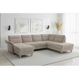 Sit & More sit&more Wohnlandschaft &raquo;Pamela U-Form, B: 292 cm, optional Schlaffunktion & Armteilverstellung&laquo; mit Federkern beige 95% Polyester 5% Polyamid B/H/T: 