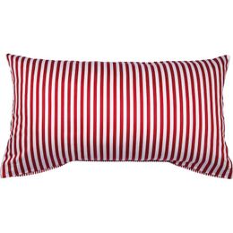 Janine Kissenbezug &raquo;Modernclassic&laquo; mit Streifen rot Mako-Satin, Obermaterial: 100% Baumwolle B/L: 80cm x 40cm, 1 Stk., Mako-Satin