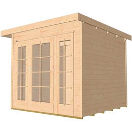 Weka Gartenhaus &raquo;Panorama 172 Gr.2, 21 mm, natur&laquo; beige Massivholz Fu&szlig;boden im Gartenhaus, ohne R&uuml;ck- und Seitenwand, ohne Dacheindeckung