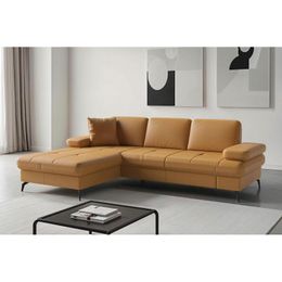 Sit & More sit&more Ecksofa &raquo;Morris Jubi, Recamiere, Breite 247 cm&laquo; mit Armteilfunktion,, wahlweise mit Schlaffunktion B/H/T: 247cm x 83cm x 171cm, NaturLEDER 