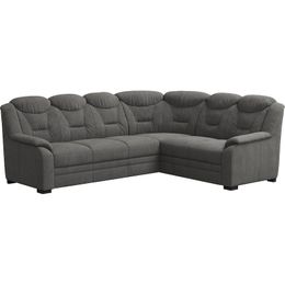 COTTA Ecksofa &raquo;Marcus L-Form&laquo; wahlweise mit Schlaffunktion & Stauraum grau 100% Polyester B/H/T: 263cm x 99cm x 211cm, Struktur soft, Bettfunktion 