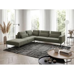 Musterring Ecksofa &raquo;JUSTB! PM100, stilvoller Lounge-Komfort von &laquo; Kollektion Bettina Zimmermann, optionaler Sitzvorzug & Fu&szlig;-Auswahl gr&uuml;n 85% Polyester, 15% 