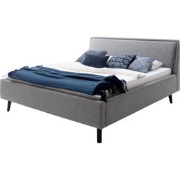 Meise M&ouml;bel meise.m&ouml;bel Polsterbett &raquo;Frieda&laquo; wahlweise mit Lattenrost und Bettkasten grau Liegefl&auml;che L&auml;nge B: 200cm x 140cm, Webstoff Ohne Lattenrost und 