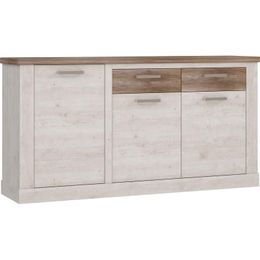FORTE Sideboard &raquo;Duro&laquo; mit T&uuml;ren und Schubladen, im Landhausstil, Breite 172,2 cm wei&szlig; B/H/T: 172,2cm x 90,3cm x 41,3cm, 2 Stk., 3 Stk.