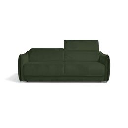 Egoitaliano Schlafsofa &raquo;FOX, Made in Italy-Designsofa mit Dauerschlaffunktion,Breite 216 cm&laquo; Bettsofa, Luxus-Microfaser mit verstellbaren Kopfst&uuml;tzen gr&uuml;n 100% 
