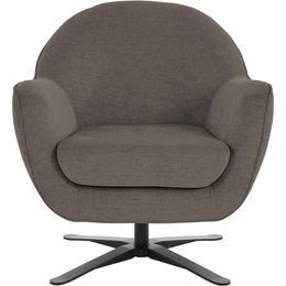 Home Affaire Drehsessel &raquo;Stavre, Loungesessel mit Drehfunktion&laquo; in moderner Optik, mit elegantem Drehfu&szlig; grau 100% Polyester Struktur weich, 