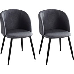 M&ouml;bilia Polsterstuhl &raquo;Marla&laquo; (Set) 2 Stk. schwarz Polyester B/H/T: 63cm x 84cm x 53cm, 2 Stk., Stoff