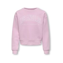Only Girls Sweatshirt 'KOGSweat' M&auml;dchen Gr&ouml;&szlig;e 134/140 orchidee / wei&szlig;