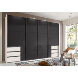 wimex Schwebet&uuml;renschrank &raquo;Level by fresh to go&laquo; mit Glast&uuml;ren und Synchron&ouml;ffnung wei&szlig; B/H/T: 350cm x 216cm, T&uuml;ren: 4 Stk.