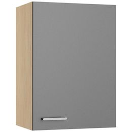 KOCHSTATION H&auml;ngeschrank &raquo;KS-Lucy&laquo; Breite 50 cm, mit 1 T&uuml;r, 2 Einlegeb&ouml;den, Soft-Close Eiche hell, B/H/T: 50cm x 70,4cm x 34,6cm, T&uuml;ren: 1 Stk.
