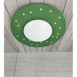 Niermann Deckenleuchte &raquo;Saturn, Kinderlampe, Kinderzimmer&laquo; E27 1 Stk. E27 Fassung f&uuml;r einfachen Leuchtmittelwechsel gr&uuml;n 1, &Oslash; 54cm H: 11cm, 1 Stk.