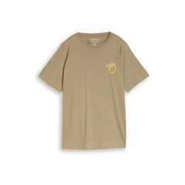 Tom Tailor Women + T-Shirt Damen Gr&ouml;&szlig;e 7XL gelb / khaki / wei&szlig;