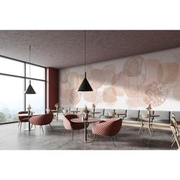 marburg Fototapete &raquo;Hannah&laquo; matt glatt moderne Tapete f&uuml;r Wohnzimmer Schlafzimmer K&uuml;che orange Vlies B/L: 2,65m x 3,4m, Rollen: 1