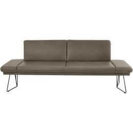 K+w Komfort & Wohnen K+W Komfort & Wohnen Essbank &raquo;Pego Polsterbank&laquo; Seitenteilverstellung, wahlweise in 206 oder 226cm, Echtleder Bezug gr&uuml;n B/H/T: 226cm x 88cm x 66cm, 