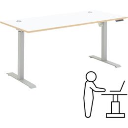 Innostyle Schreibtisch &raquo;Memphis Schreibtisch, 160x72x77cm (B/H/T)&laquo; 1 Stk. tlg. Soft Touch Oberfl&auml;che, F&uuml;&szlig;e justierbar, Memory Funktion silber B/H/T: 160cm x 