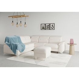 Sit & More sit&more Ecksofa &raquo;Sinatra L-Form&laquo; optional mit Kopfteilverstellung und Armteilfunktion beige 100% Polyester B/H/T: 251cm x 85cm x 231cm, Luxus-