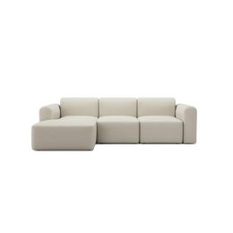 Ecksofa &raquo;Rund, Relax-Ecke, Big-Sofa, Endless Seating,&laquo; Bez&uuml;ge wechselbar, Kaltschaum im Sitz, Nordic Swan Ecolabel wei&szlig; B/H/T: 266cm x 71cm x 152cm, 