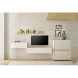 Home Affaire B&uuml;rom&ouml;bel-Set &raquo;CiTY/GiRON&laquo; Set, 4 Stk. tlg. Wandsekret&auml;r, Home Office wei&szlig; Holzwerkstoff B/H/T: 360cm x 170cm x 40cm, Holzwerkstoff