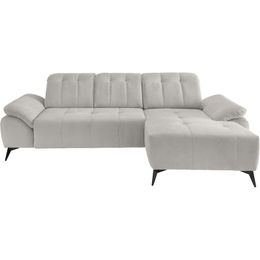 Home Affaire Ecksofa &raquo;Lazio modern und bequem, schmale Armlehnen, tolle Detailverarbeitung&laquo; grau 100% Polyester B/H/T: 280cm, Microfaser, Recamiere 