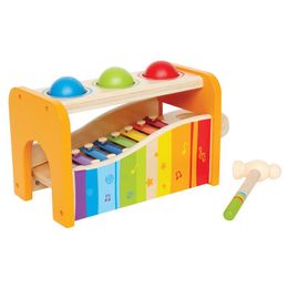 HAPE Spielzeug-Musikinstrument &raquo;Xylophon&laquo; Xylophon und Hammerspiel bunt Einheitsgr&ouml;&szlig;e Spielzeug-Musikinstrument