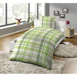 Kinzler Bettw&auml;sche &raquo;Poly-Cotton "Emil"&laquo; 2 Stk. kariert, bedruckt, pflegeleicht bunt Polycotton, Obermaterial: 50% Baumwolle, 50% Polyester B/L: 155cm 