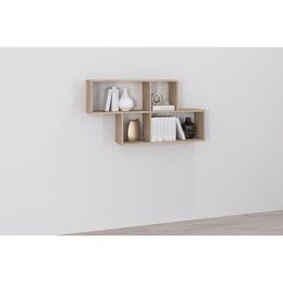 FMD Wandregal &raquo;Nora&laquo; Regal kompakt f&uuml;r B&uuml;cher und Accessoires, 100 cm breit, 53 cm hoch wei&szlig; Holzwerkstoff B/H/T: 100cm x 53cm x 194cm