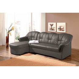 DOMO collection Ecksofa &raquo;Papenburg, zeitlose R&uuml;ckensteppung, elegante Formensprache, L-Form&laquo; in gro&szlig;er Farbvielfalt, wahlweise mit Bettfunktion grau 