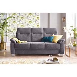 Sit & More sit&more 3-Sitzer &raquo;Boccaccio&laquo; inklusive Federkern und Kopfteilverstellung grau Flachgewebe (100% Polyester);Kunstleder SOFTLUX ;Luxus-Microfaser (90% 