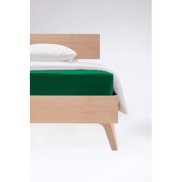 Fleuresse Spannbettlaken &raquo;Flauschjersey&laquo; aus Baumwolle, Bettlaken, Spannbetttuch, Premium Qualit&auml;t gr&uuml;n Jersey, Obermaterial: 100% Baumwolle B/L: 