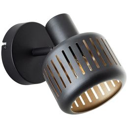 Brilliant Wandstrahler &raquo;Tyas&laquo; E14 1 Stk. Wandspot, 15 x 11 x 20 cm, E14, schwenkbar, Aluminium, schwarz/gold gold 1, H: 14cm, 1 Stk.