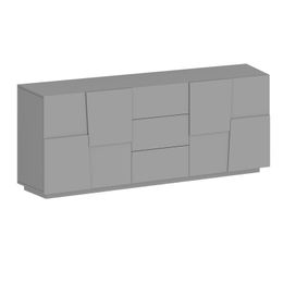 Home Affaire Sideboard &raquo;Pongo&laquo; 1 Stk. tlg. schwarz Holzwerkstoff B/H/T: 220cm x 86cm x 44,2cm, 3 Stk., 4 Stk.