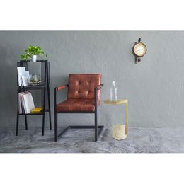 Kayoom Beistelltisch &raquo;Rocio 225, Passender Marmorfu&szlig; in kantigem Design&laquo; 1 Stk. tlg. Eckiger Marmorfu&szlig;, eckige Ablagefl&auml;che und Gestell aus Edelstahl bunt 