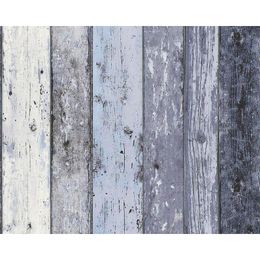 Livingwalls living walls Vliestapete &raquo;Best of Wood`n Stone 2nd Edition&laquo; Holz gestreift realistisch leicht strukturiert Streifen Tapete Holzoptik Tapeten 