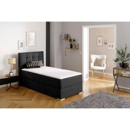 Home Affaire Boxbett &raquo;Olivet mit Bettkasten&laquo; in 4 Farben, 4 Breiten, 2 Matratzenarten, auch in &Uuml;berl&auml;nge 220 cm grau Struktur (100% Polyester), 