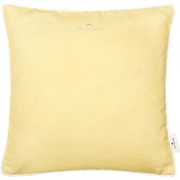 Tom Tailor HOME Dekokissen &raquo;Dove Signature&laquo; mit Paspel, Kissenh&uuml;lle ohne F&uuml;llung, 1 St&uuml;ck gelb Baumwolle, Polyester B/L: 40cm x 40cm, 1 Stk.