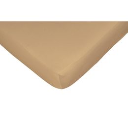 CASATEX Spannbettlaken &raquo;Jerry&laquo; komfortables &Uuml;berziehen durch hohe Elastizit&auml;t beige Jersey, Obermaterial: 100% Baumwolle 1 Stk., Jersey, 90-100x190-