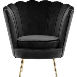 Kayoom Sessel &raquo;Sofa Barbara 125, hochwertiger Velvet-Stoff mit samtweicher Haptik&laquo; 1 Stk. tlg. Angesagtes 1-Sitzer-Sofa, Mini Sofa, M&ouml;belf&uuml;&szlig;e 