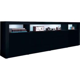 borchardt M&ouml;bel borchardt M&ouml;bel Sideboard &raquo;Santa F&eacute;, Kommode 200 cm breit&laquo; Breite 200 cm schwarz Holzwerkstoff B/H/T: 200cm x 72cm x 35cm, 3 Stk., 2 Stk.