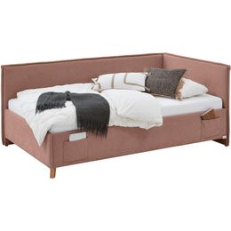 Meise M&ouml;bel meise.m&ouml;bel Kinderbett &raquo;FUN II&laquo; Polsterbett wahlweise mit Bettkasten, Jugendbett inkl. USB-Anschluss rosa Liegefl&auml;che L&auml;nge B: 200cm x 140cm, 