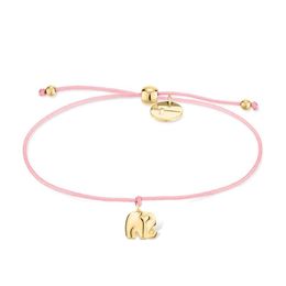 Tamaris Damen Armband &raquo;Schmuck Geschenk Edelstahl Textil Armkette Little Elephant&laquo; bunt 24cm, Edelstahl Textil
