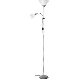Brilliant Deckenfluter &raquo;Spari&laquo; E14 E27 1 Stk. 180 cm H&ouml;he, &Oslash; 25 cm, E27 + E14, Aluminium/Kunststoff wei&szlig; 2, &Oslash; 25cm H: 180cm, 1 Stk.