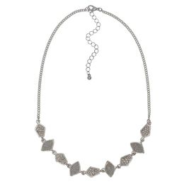 Firetti Damen Collier &raquo;Schmuck Geschenk Glitter Collier&laquo; mit Glasstein silber Kunststoff Metall, L: 49