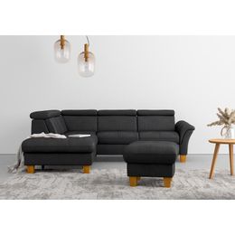 Home Affaire Ecksofa &raquo;Lindgren L-Form&laquo; wahlweise mit TV-Funktion, Stauraum und Kopfteilverstellung grau 100% Polyester B/H/T: 249cm x 84cm x 217cm, 