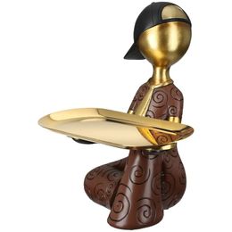 Gilde Dekofigur &raquo;Figur Ballonjunge&laquo; H&ouml;he: 24 cm braun Kunstharz B/H/T: 23cm x 24cm x 13cm