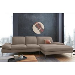 W.Schillig Ecksofa &raquo;enjoy&MORE, Designsofa, bequem, zeitlos und elegant, L-Form&laquo; Sitztiefenverstellung, F&uuml;&szlig;e schwarz pulverbeschichtet, Breite 340 cm 