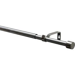 Gardinia Gardinenstange &raquo;Gardinenstangen Set Kos&laquo; &Oslash; 19 mm 1 l&auml;ufig-l&auml;ufig mit Bohren, Schrauben, Wandmontage, Metall, &Oslash; 19/16 mm silber Metall L: 