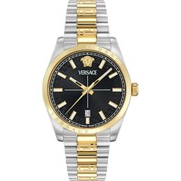 Versace Herren Quarzuhr &raquo;MILLENYIUM GENT&laquo; Armbanduhr, Herrenuhr, Swiss Made, Edelstahlarmband, analog, Datum gold Einheitsgr&ouml;&szlig;e