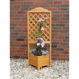 Promadino Spalier Eckspalier mit Pflanzkasten, BxTxH: 38x38x140 cm braun Holzwerkstoff B/H/T: 38cm x 140cm x 38cm