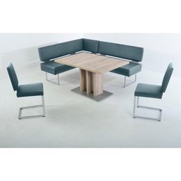 K+w Komfort & Wohnen K+W Komfort & Wohnen Essgruppe 4 Stk. tlg. langer Schenkel links oder rechts, 2 Freischwinger, 1 Funktionstisch blau B/H/T: 158cm x 89cm x 199cm, 
