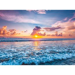 papermoon Fototapete &raquo;Ocean Sunset Beach&laquo; glatt bunt Vlies B/L: 1,5m x 1,11m, Bahnen: 7 Stk.